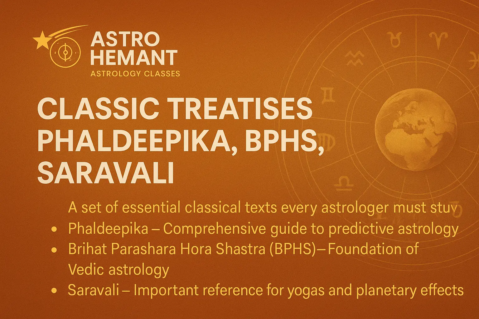 Classic Treatises – Phaldeepika, BPHS, Saravali